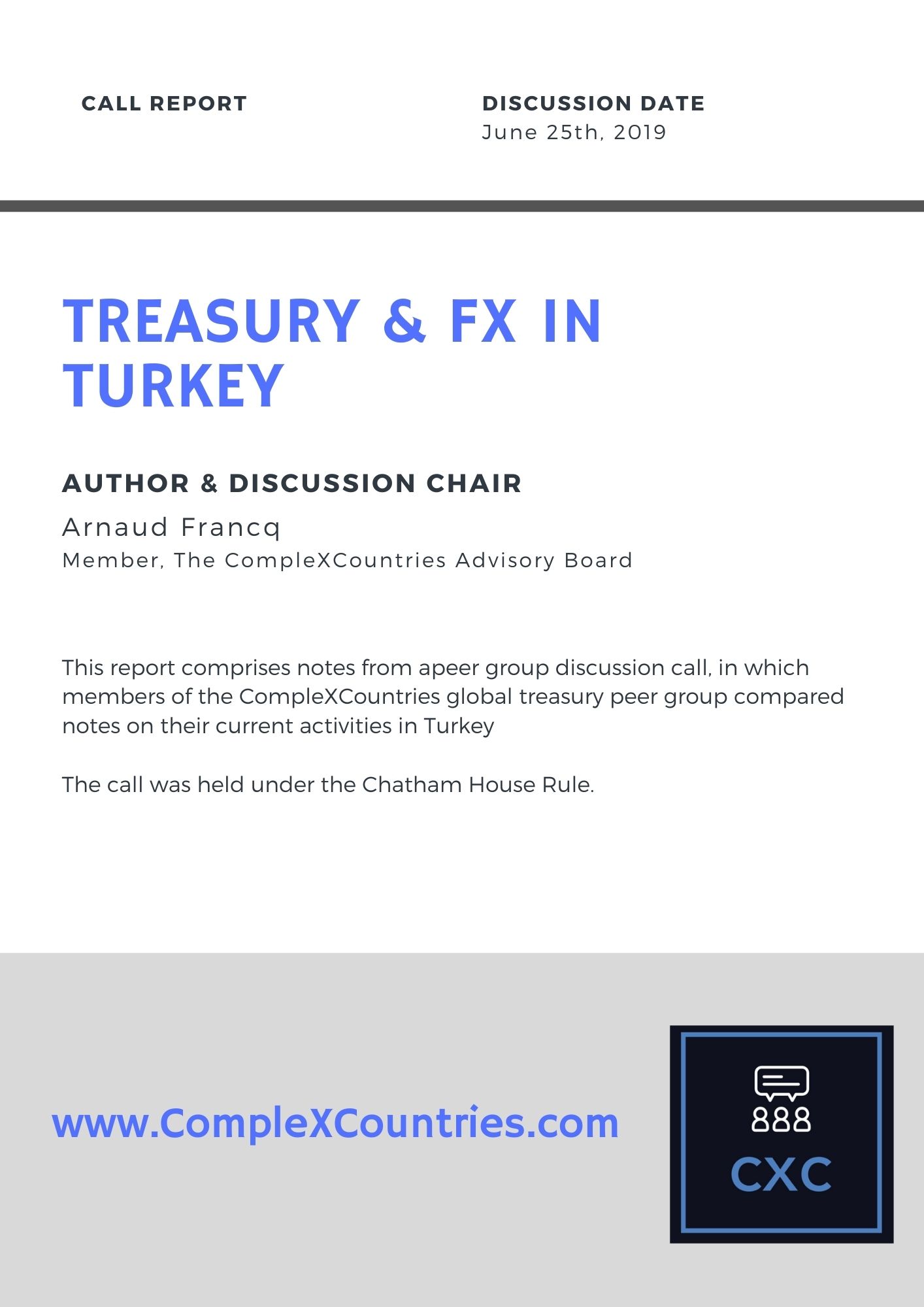 Treasury & FX in Turkey | CompleXCountries