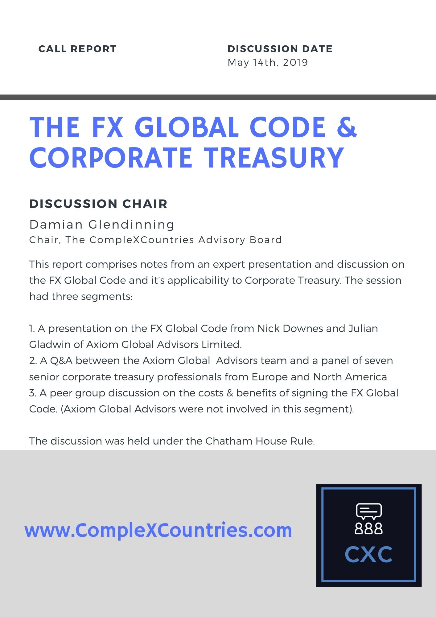 The FX Global Code of Conduct - Should a corporate sign? | CompleXCountries