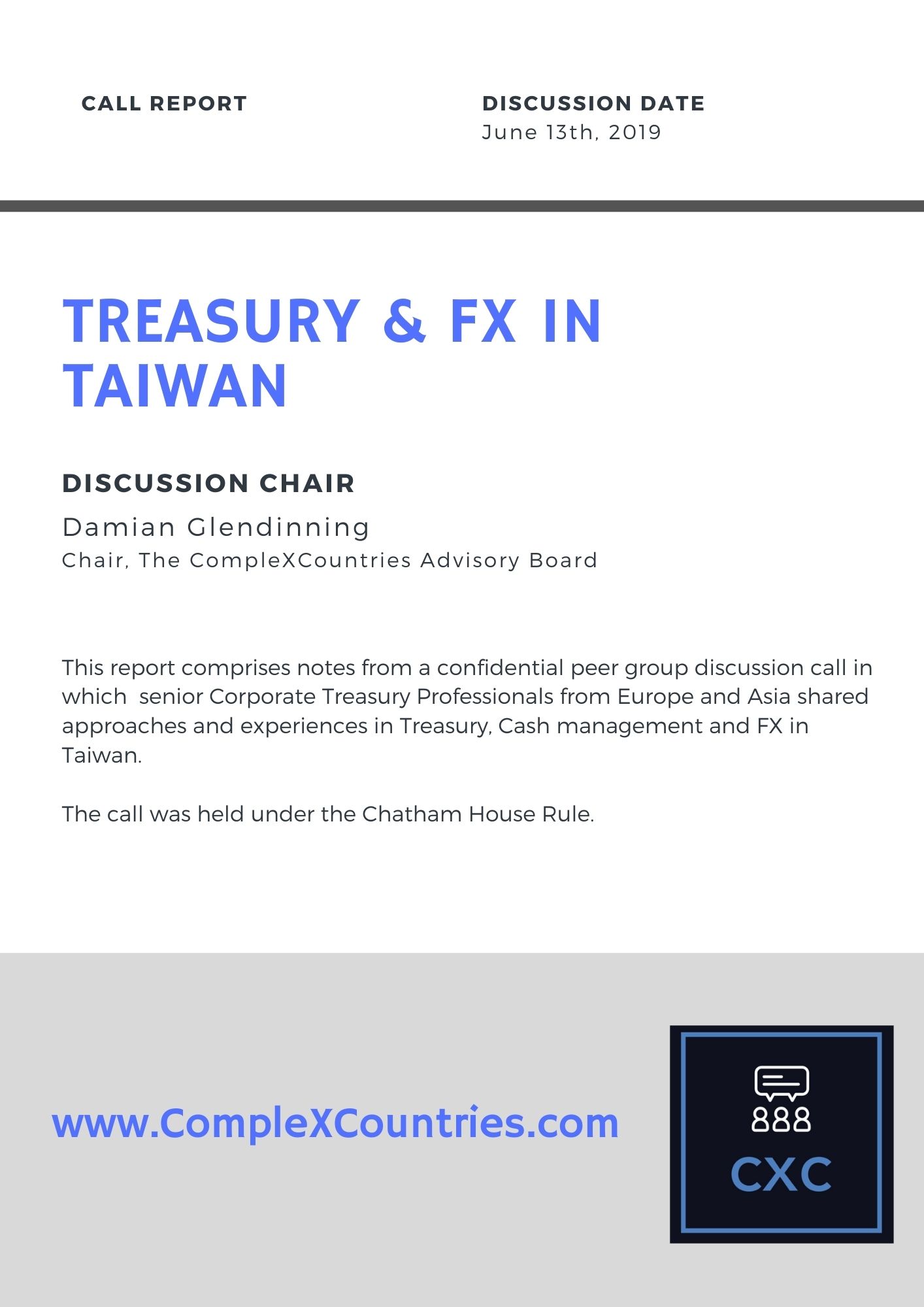 Treasury & FX in Taiwan | CompleXCountries